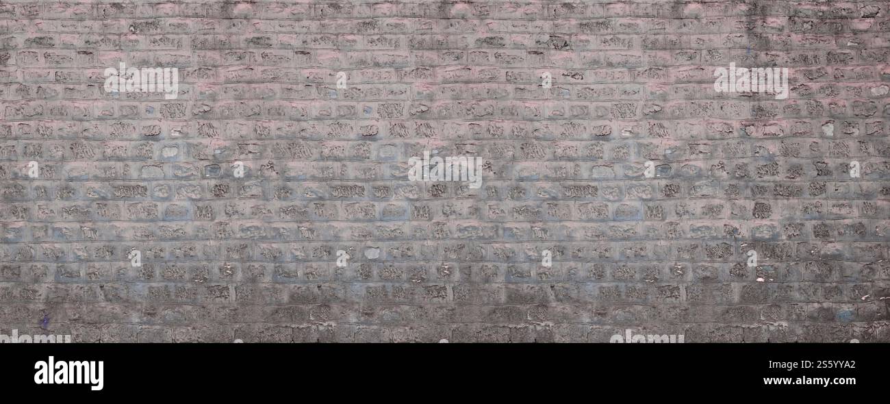 Weathered stained old block wall background. Texture of an old wall of ...