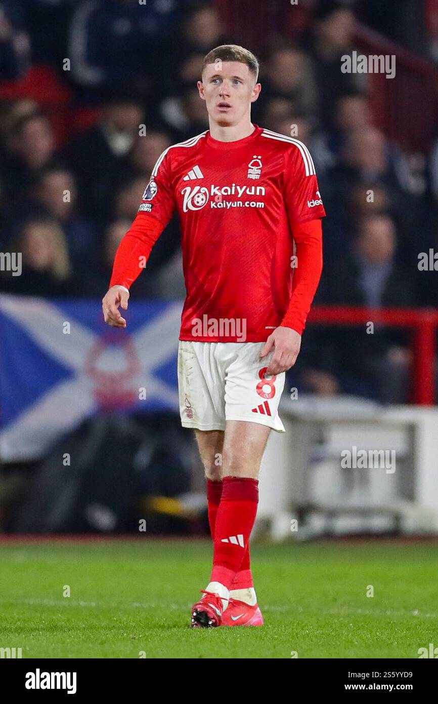 Nottingham, UK. 14th Jan, 2025. Nottingham Forest midfielder Elliot ...