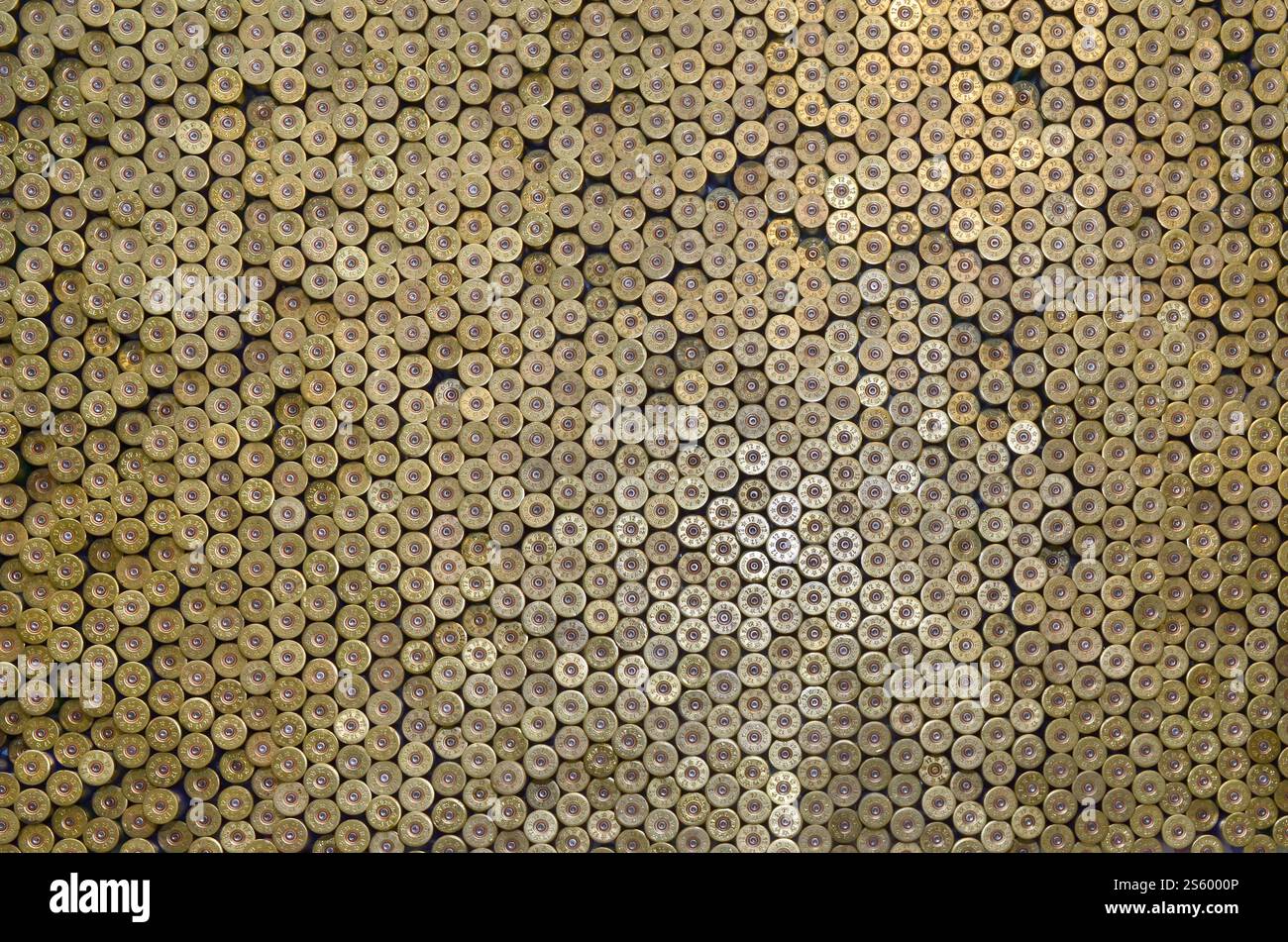 Pattern of 12 gauge cartridges for shotgun bullets. Shells for hunting ...