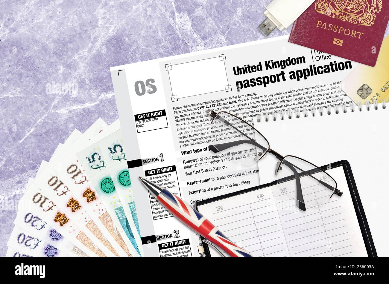 English form OS United Kingdom passport application from HM passport ...