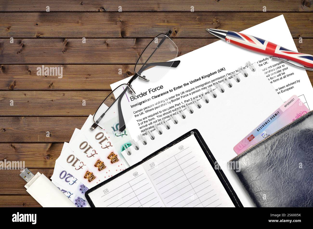 English form Immigration clearance to enter the UK from Border force ...