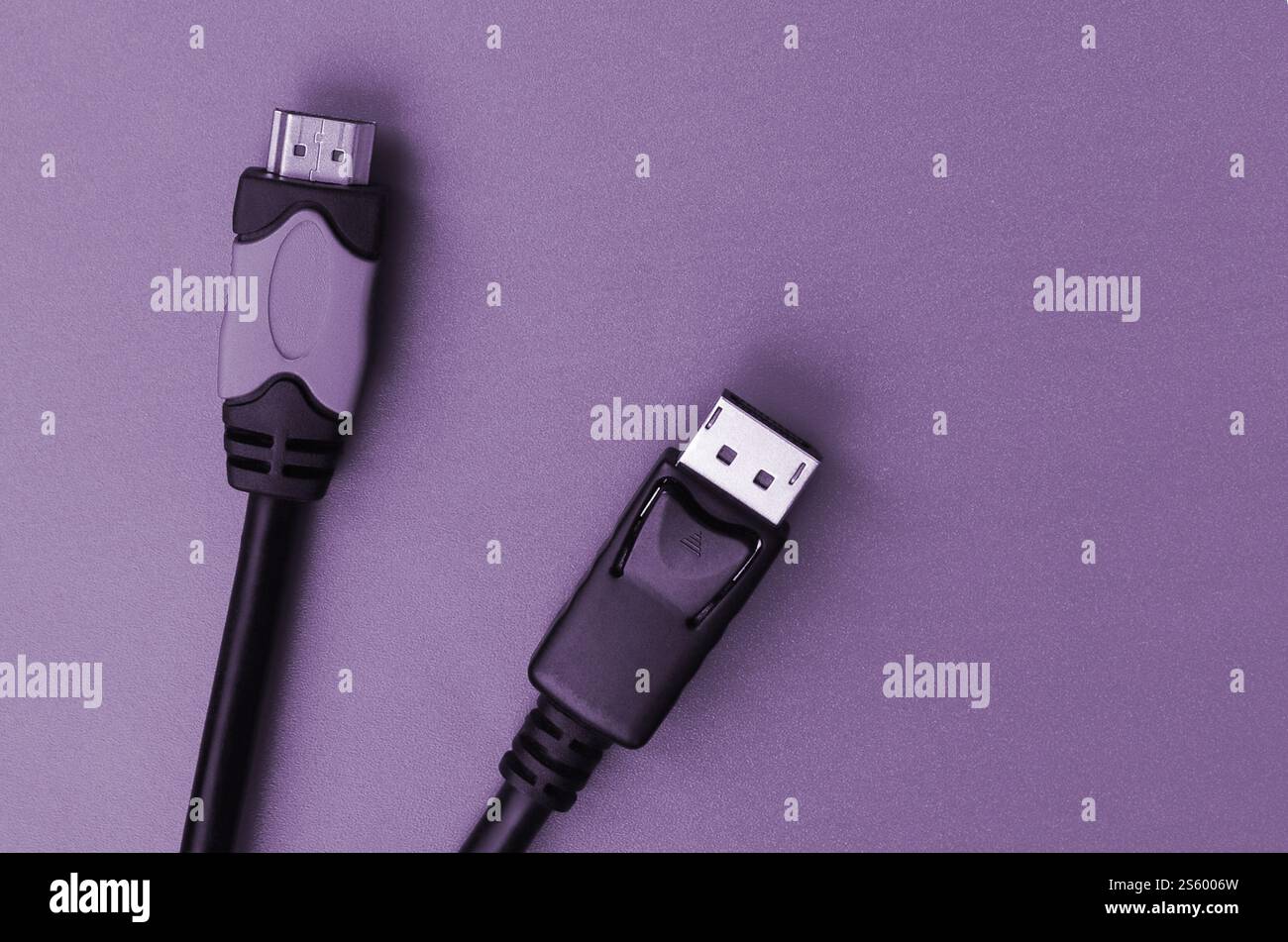 Audio video HDMI computer cable plug and 20-pin male DisplayPort gold ...