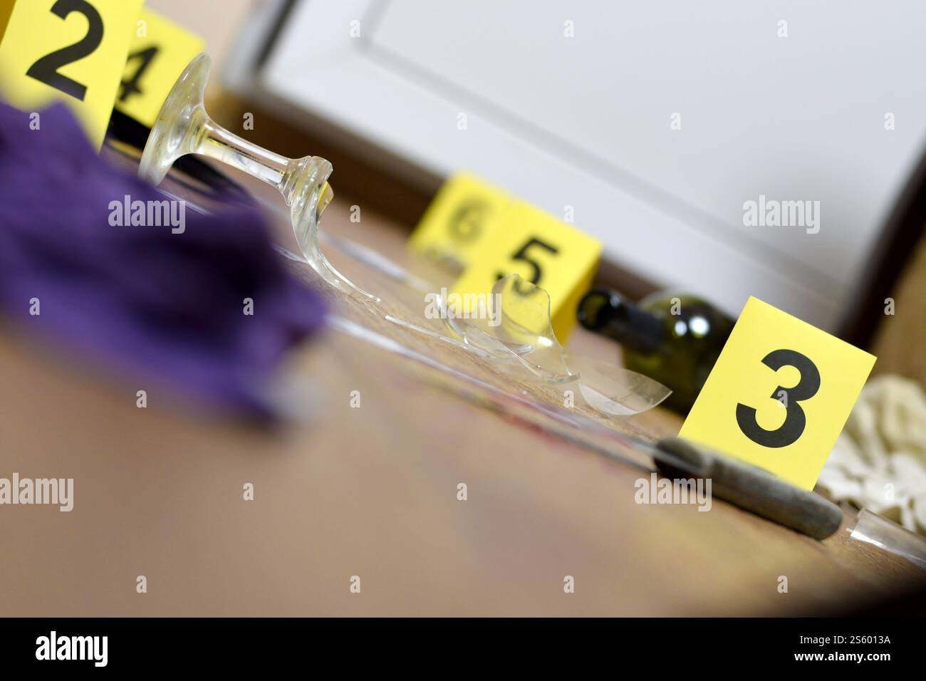 Crime scene investigation - numbering of evidences after the murder in ...