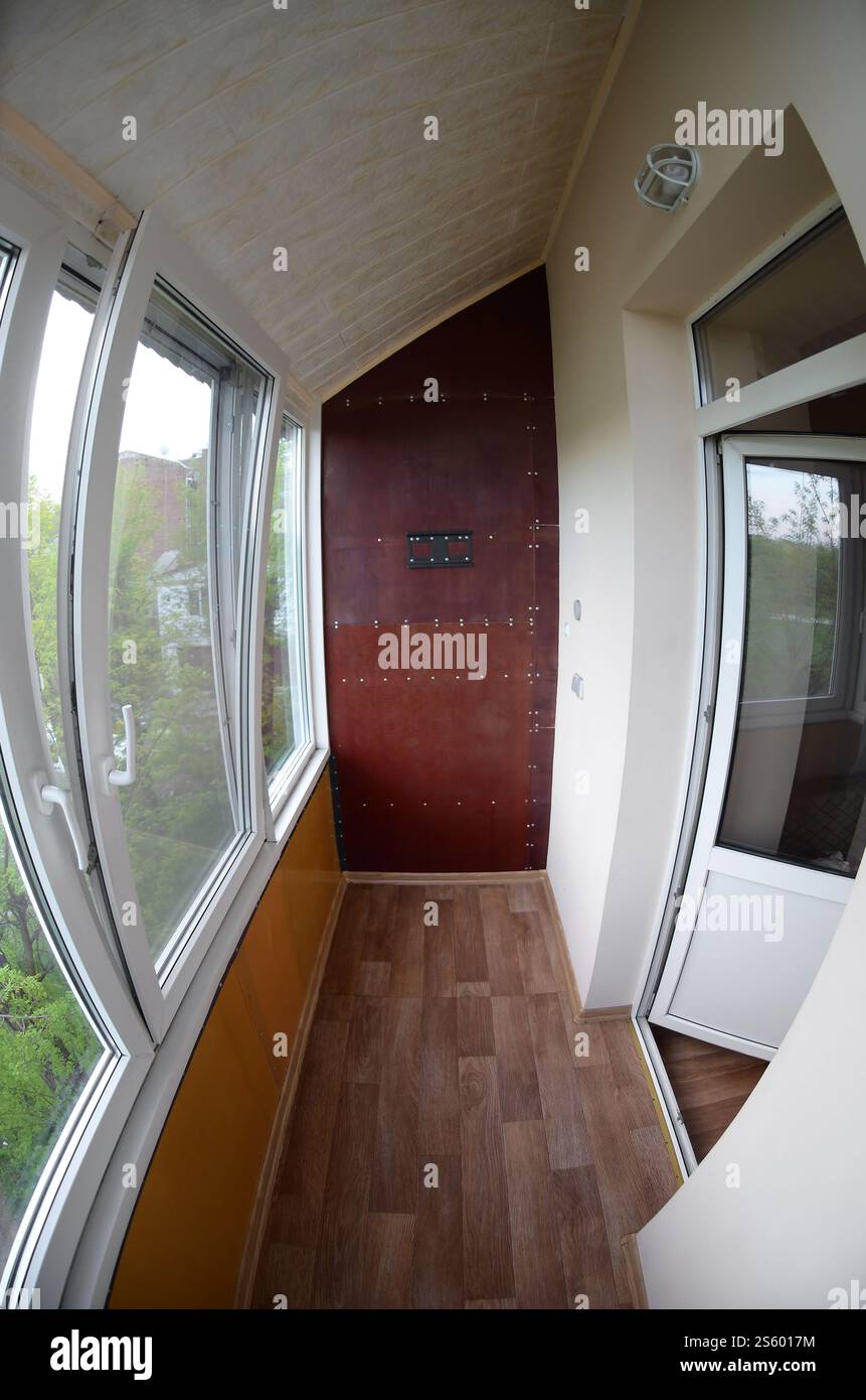 Installing windows and doors in the apartment Stock Photo - Alamy