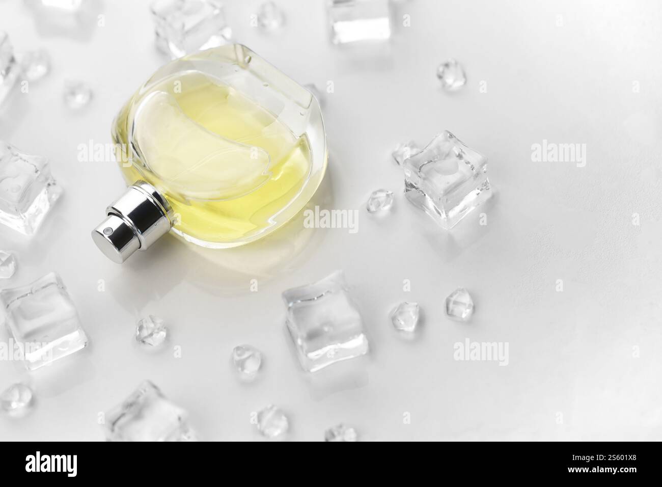 Female perfume yellow bottle, Objective photograph of perfume bottle in ...