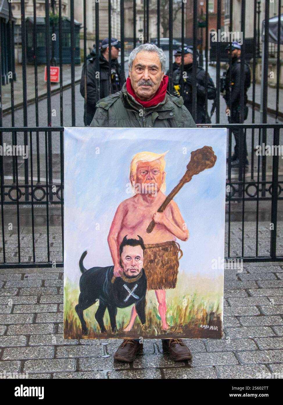 London, England, UK. 15th Jan, 2025. British artist KAYA MAR holds his ...