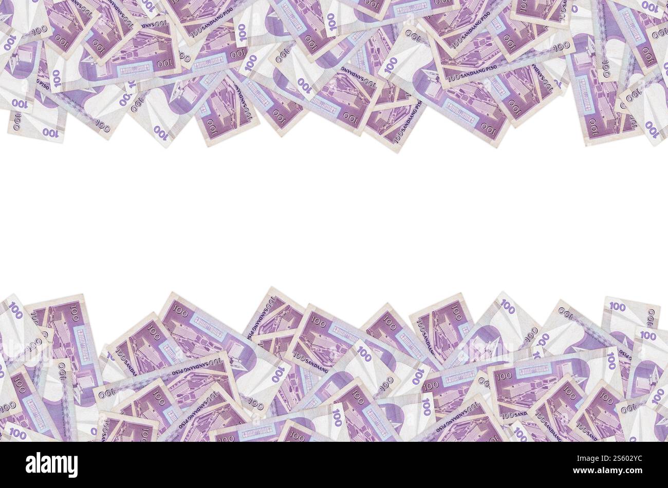 Philippines central bank on 100 piso Philippines money bill close up ...