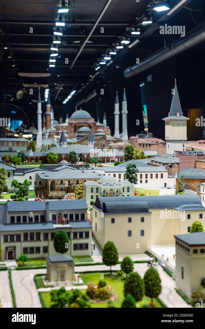 Istanbul Historical Peninsula Model Exhibition in Miniaturk. Istanbul ...