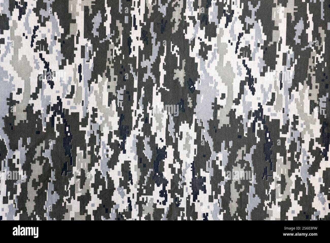 Fabric with texture of Ukrainian military pixeled camouflage. Cloth ...