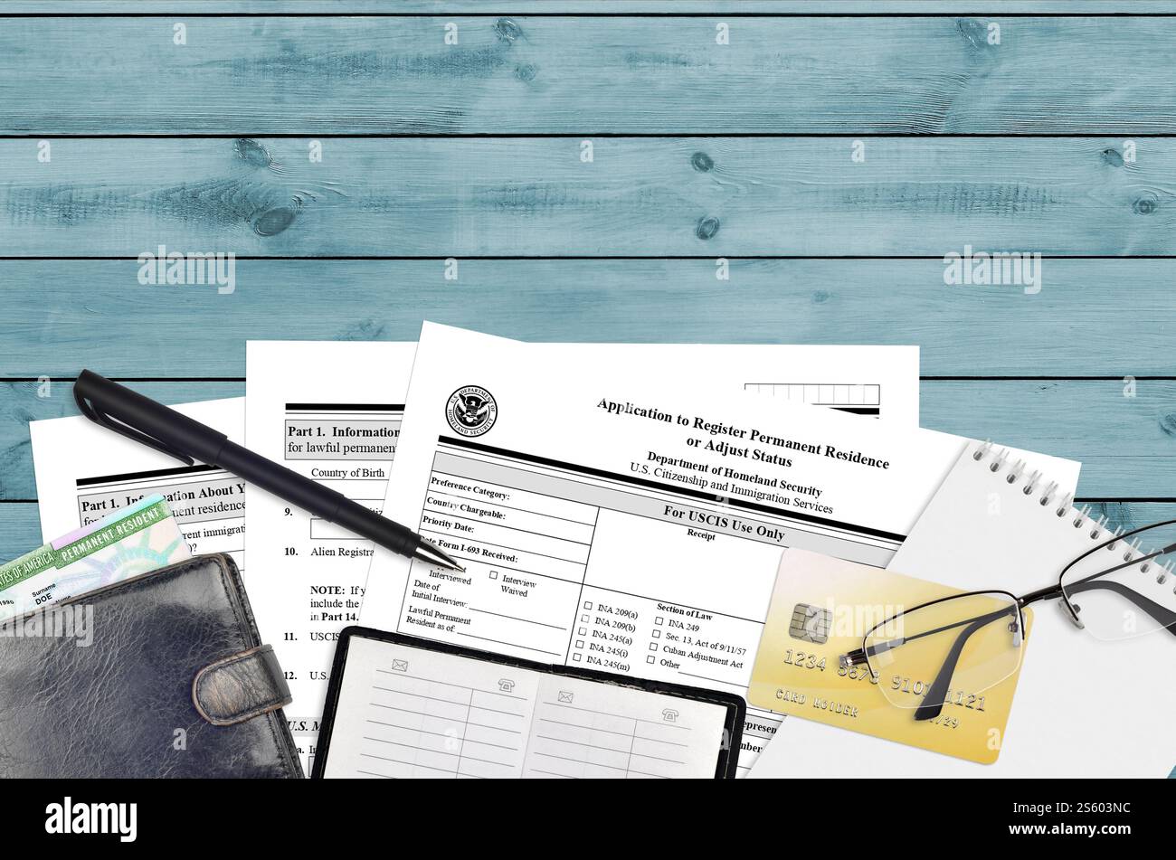 USCIS form I-485 Application to register permanent residence or adjust ...