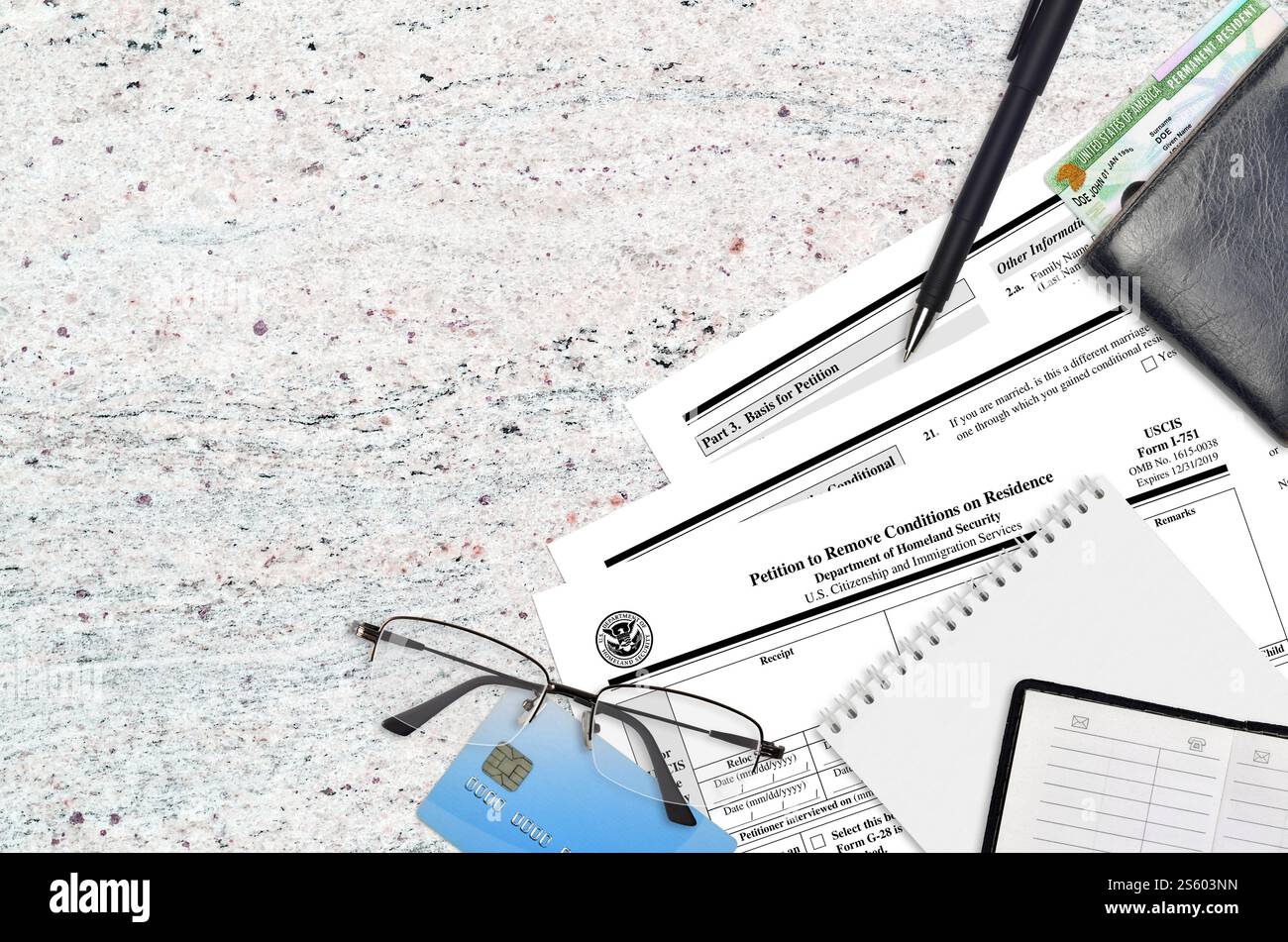 USCIS form I-751 Petition to remove conditions on residence lies on ...