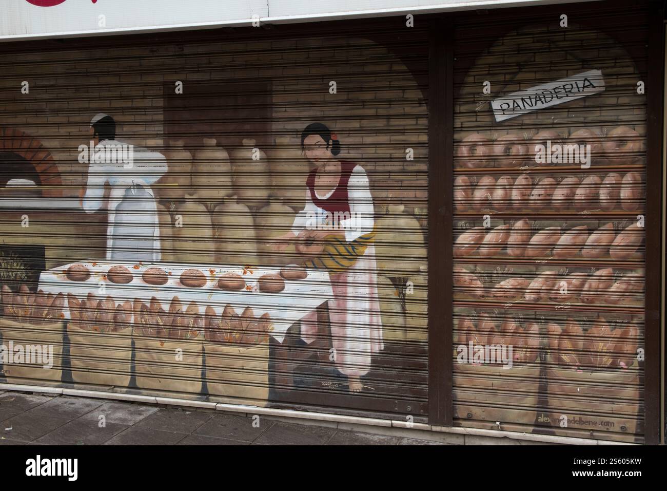 Panaderia a Bakery, an image of an old fashioned bakery painted onto ...