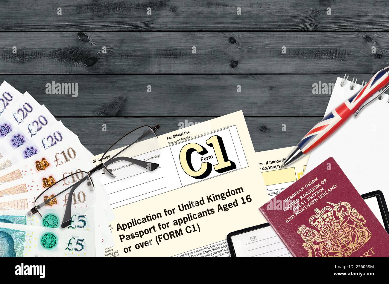 English form C1 Application for United Kingdom passport for applicants ...