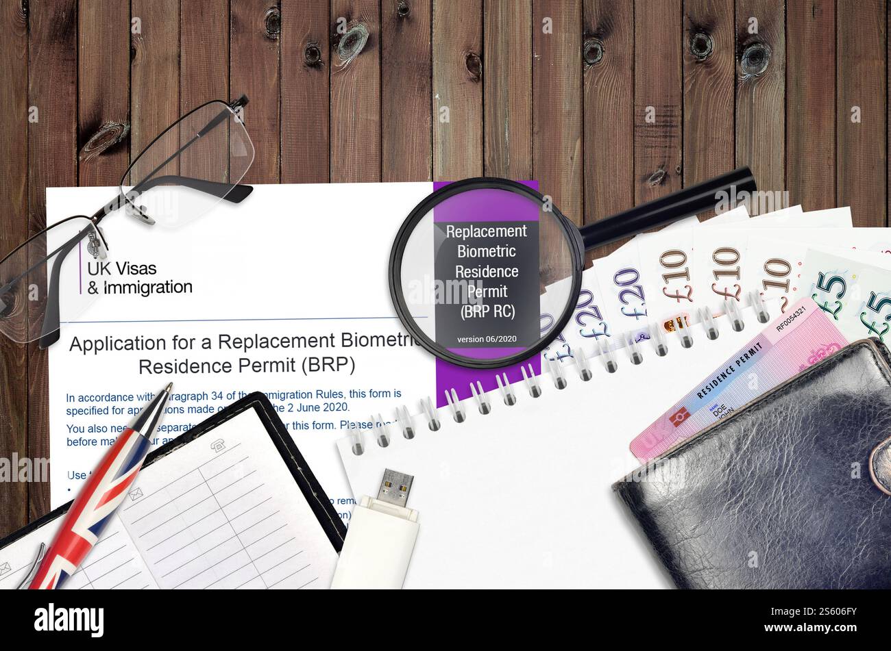 English form BRP RC Application for a replacement biometric residence ...