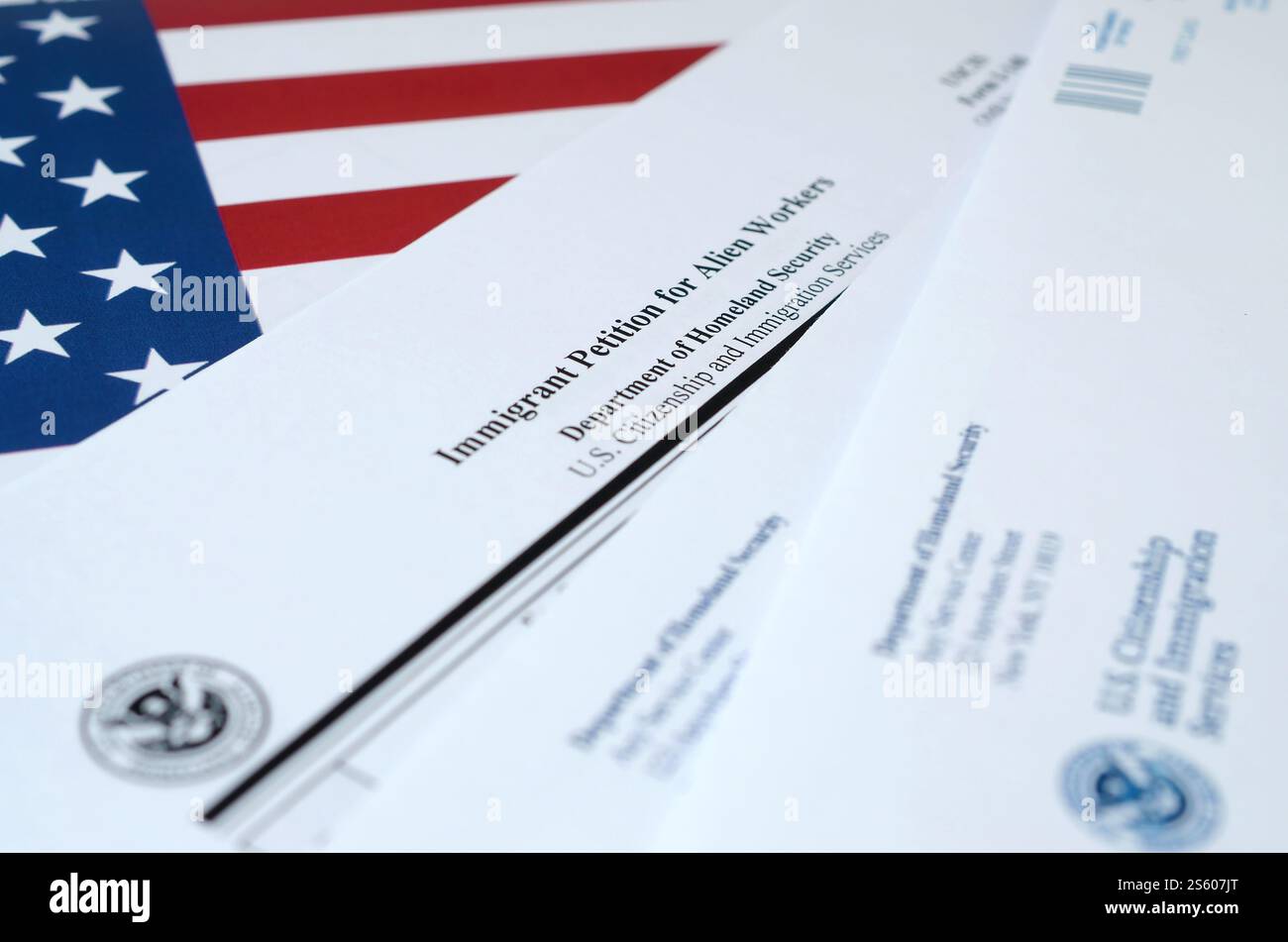 I-140 Immigrant petition for alien workers blank form lies on United ...