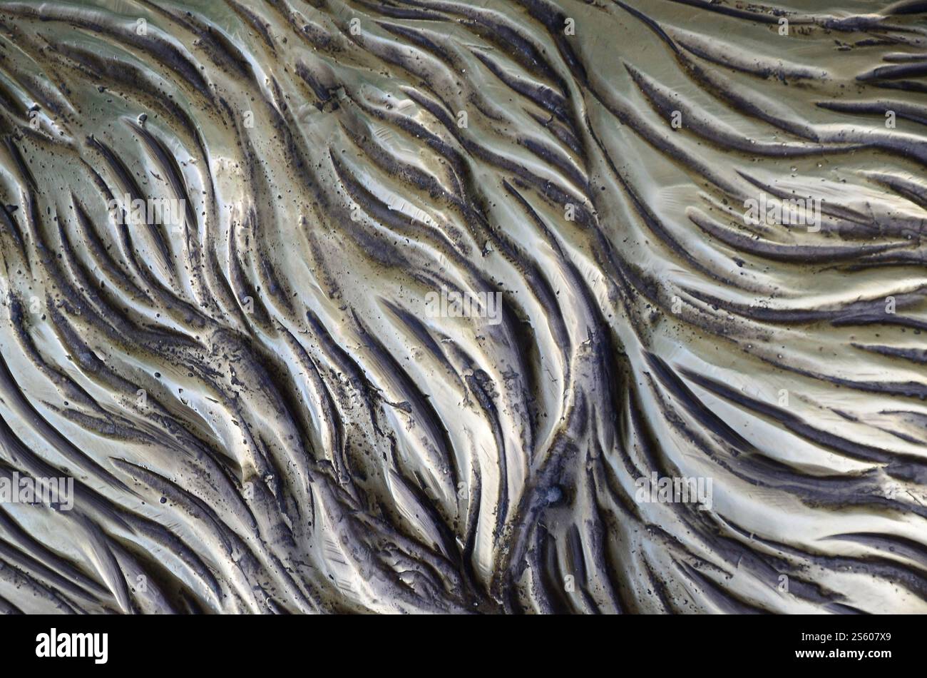 Element of architectural decorative exterior fence. Vintage metallic ...