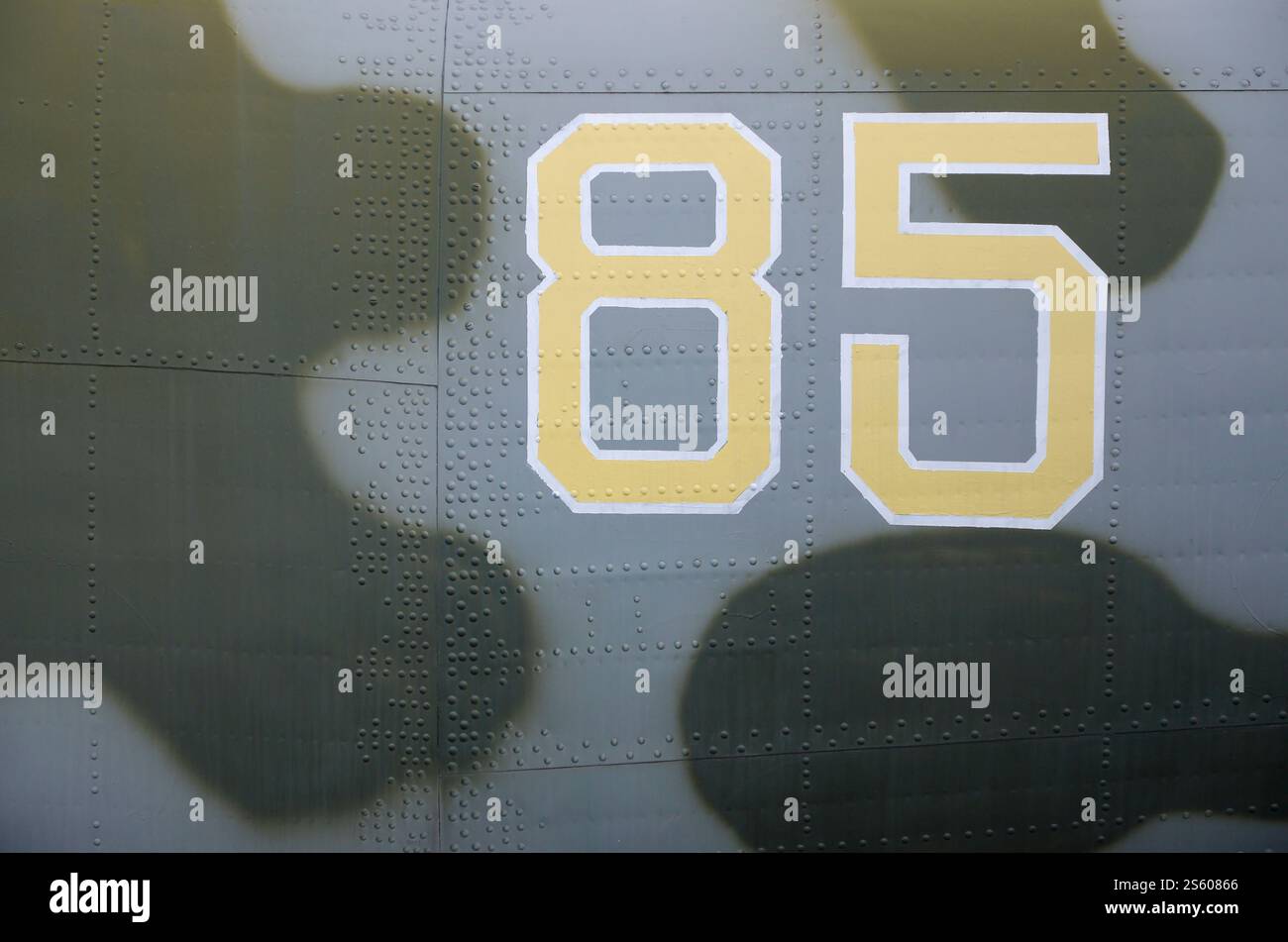 Side part texture of military helicopter painted in camouflage. Old ...