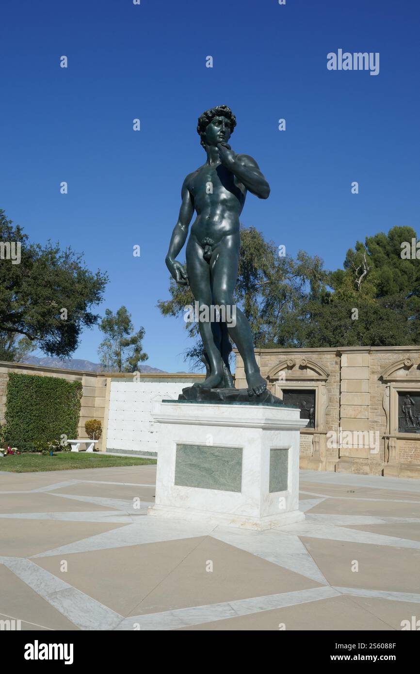 Glendale, California, USA 13th January 2025 Michelangelo's David Statue ...