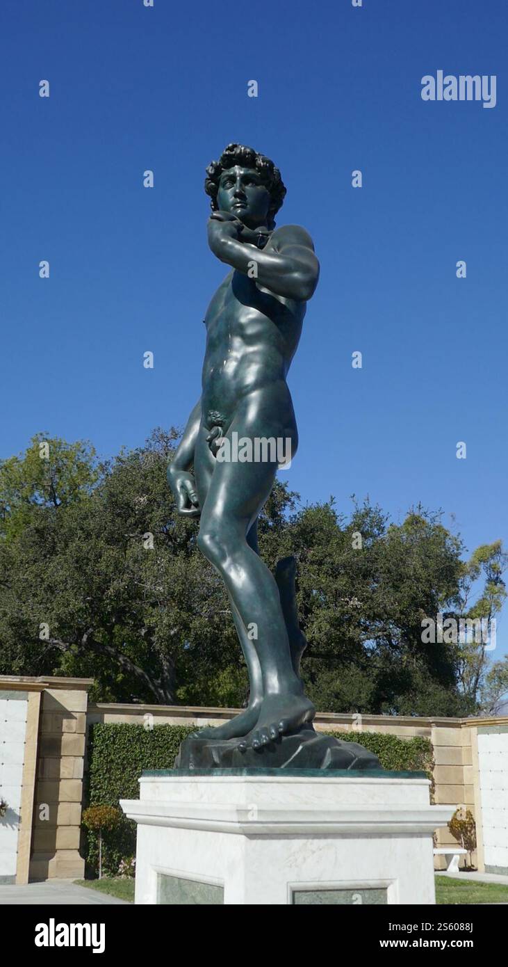 Glendale, California, USA 13th January 2025 Michelangelo's David Statue ...