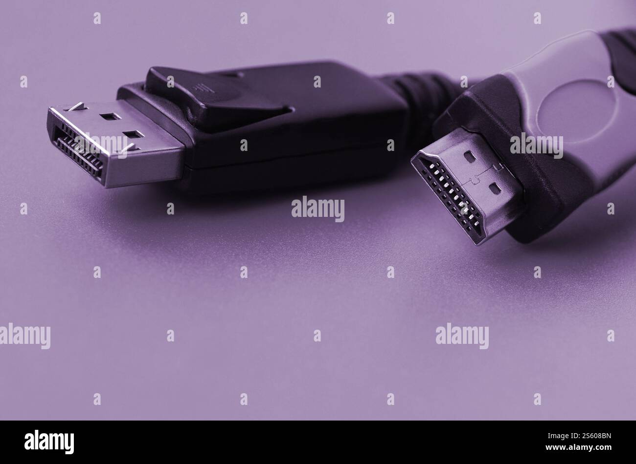 Audio video HDMI computer cable plug and 20-pin male DisplayPort gold ...