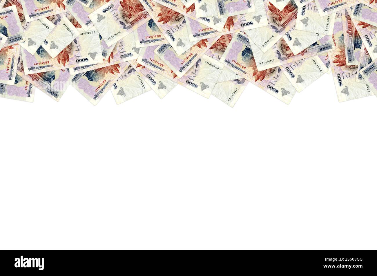 Pattern of 1000 Cambodian riels banknote is national currency of ...