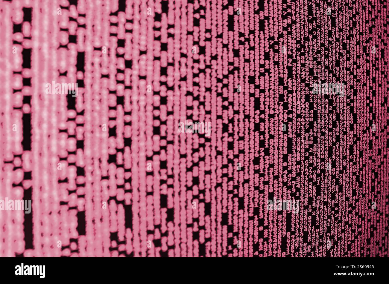Macro Of Password Selection On The Monitor Of The Office Computer The