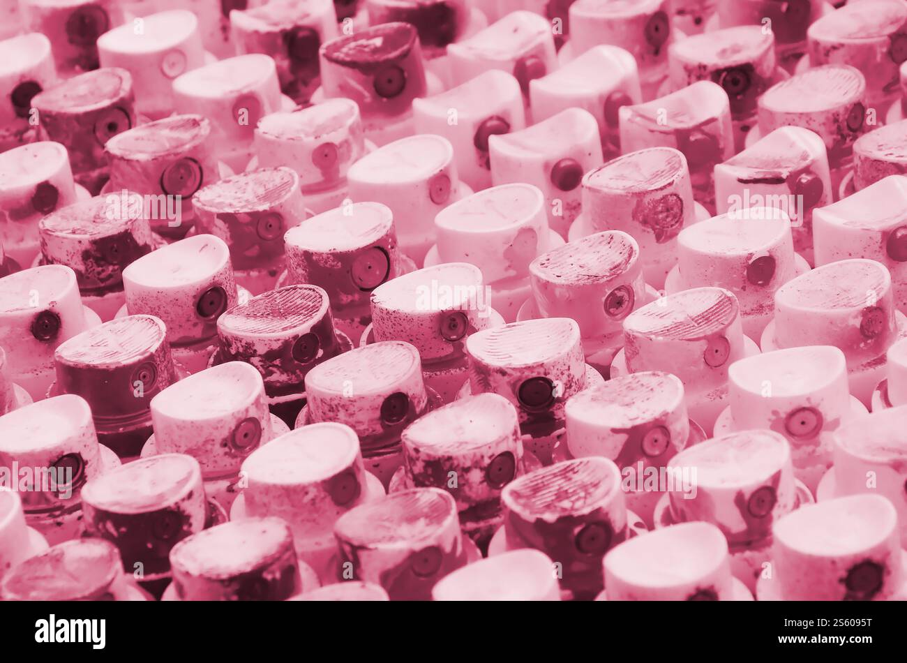 A pattern from a many nozzles from a paint sprayer for drawing graffiti ...