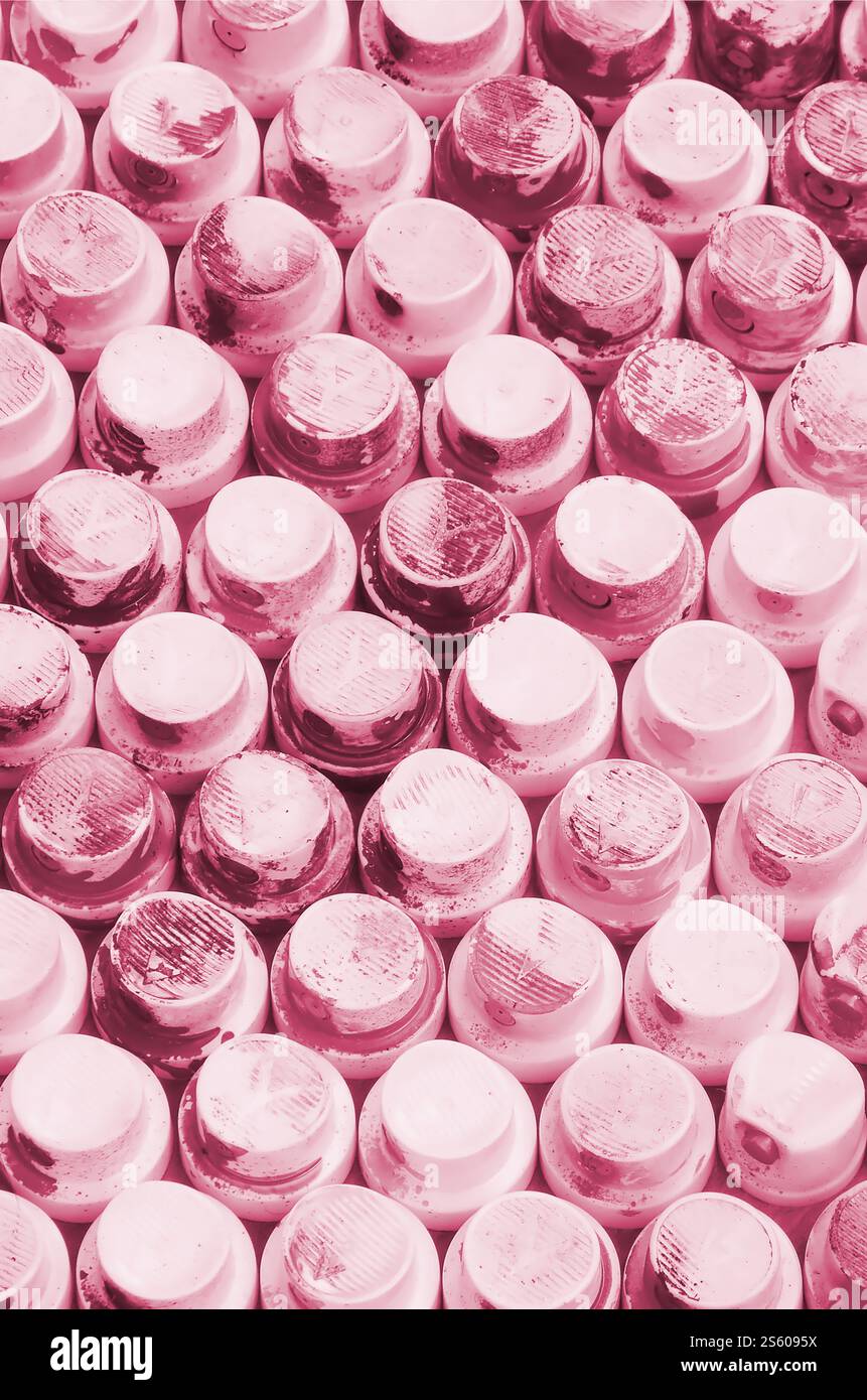 A pattern from a many nozzles from a paint sprayer for drawing graffiti ...