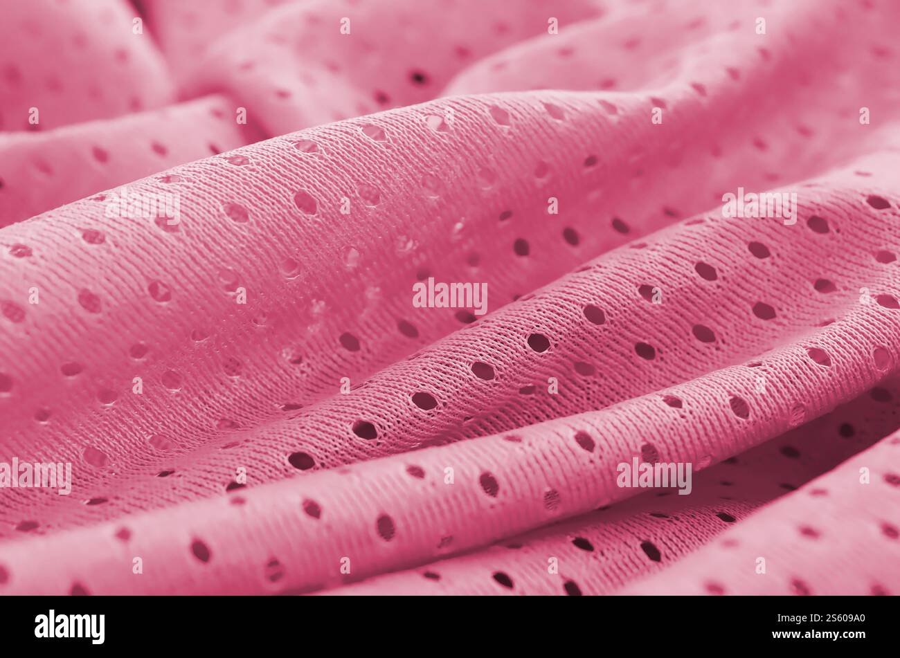 Mesh sport wear fabric textile pattern background. Blue color football ...