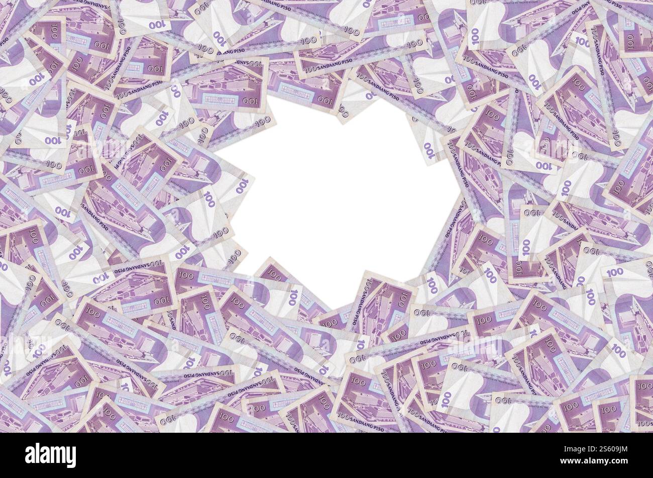 Philippines central bank on 100 piso Philippines money bill close up ...