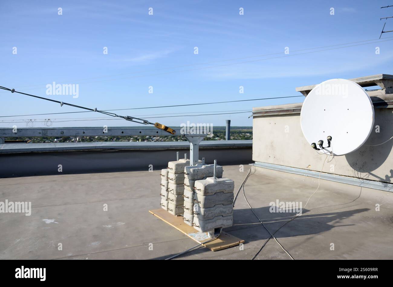 Counter weight or weight balance concrete blocks or bricks as part of ...