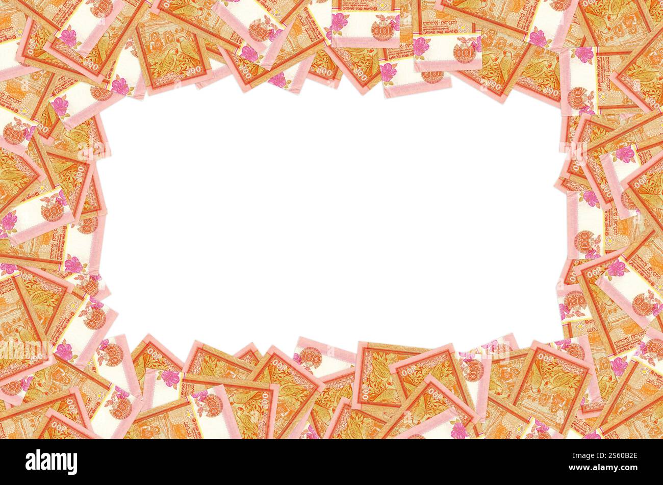 Pattern of 100 Sri Lanka rupees banknote is national currency of Sri ...