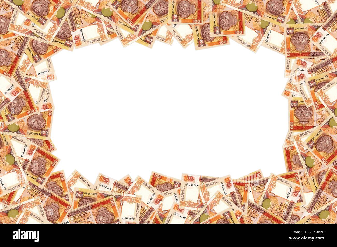 Pattern of 100 Sri Lanka rupees banknote is national currency of Sri ...
