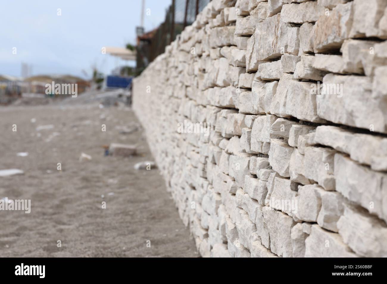 Texture of a stone wall background. Part of a stone fortress or castle ...