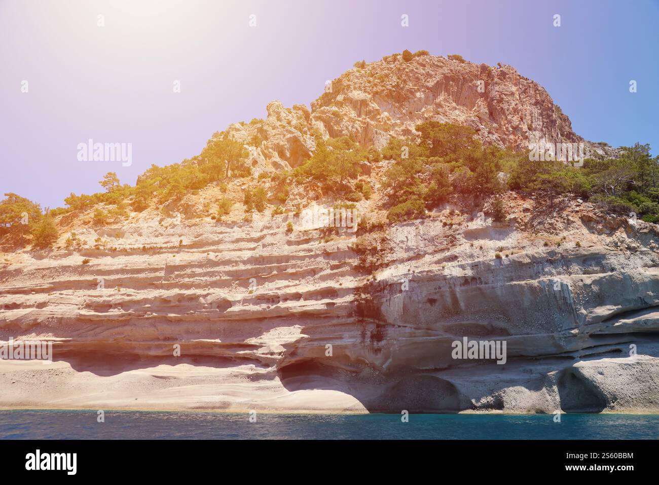 Travel in Turkey Aegean sea and rocks island landscape nature ...