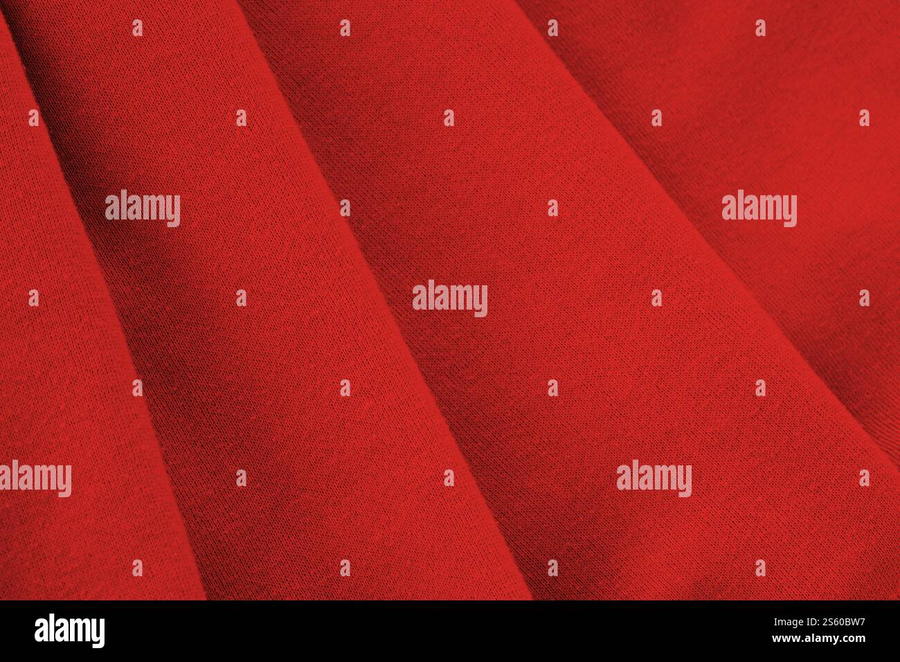 Soviet Union flag with big folds waving close up under the studio light ...