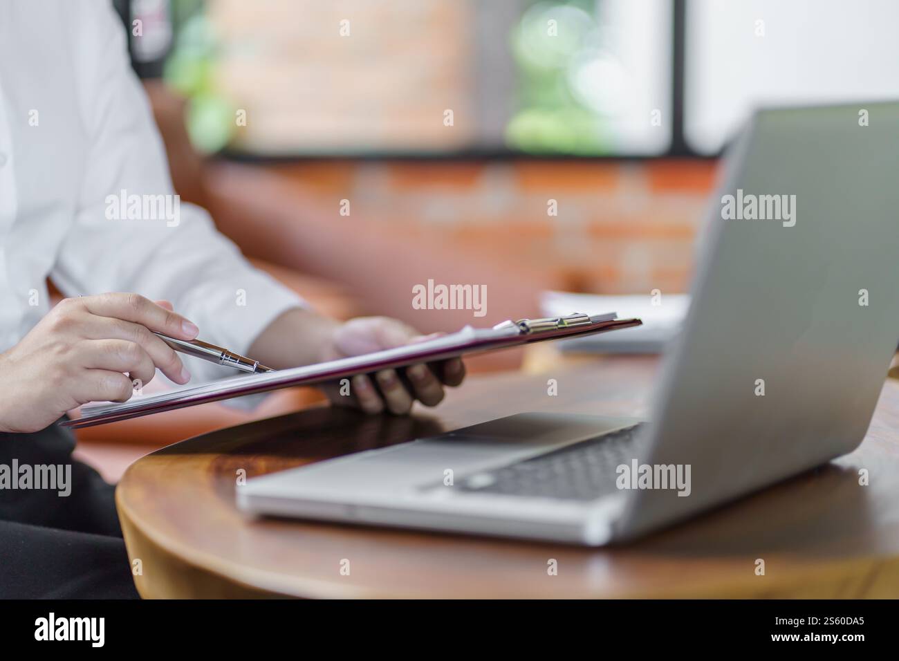 Happy young Asian Woman working on computer Business Data Analyst Stock ...