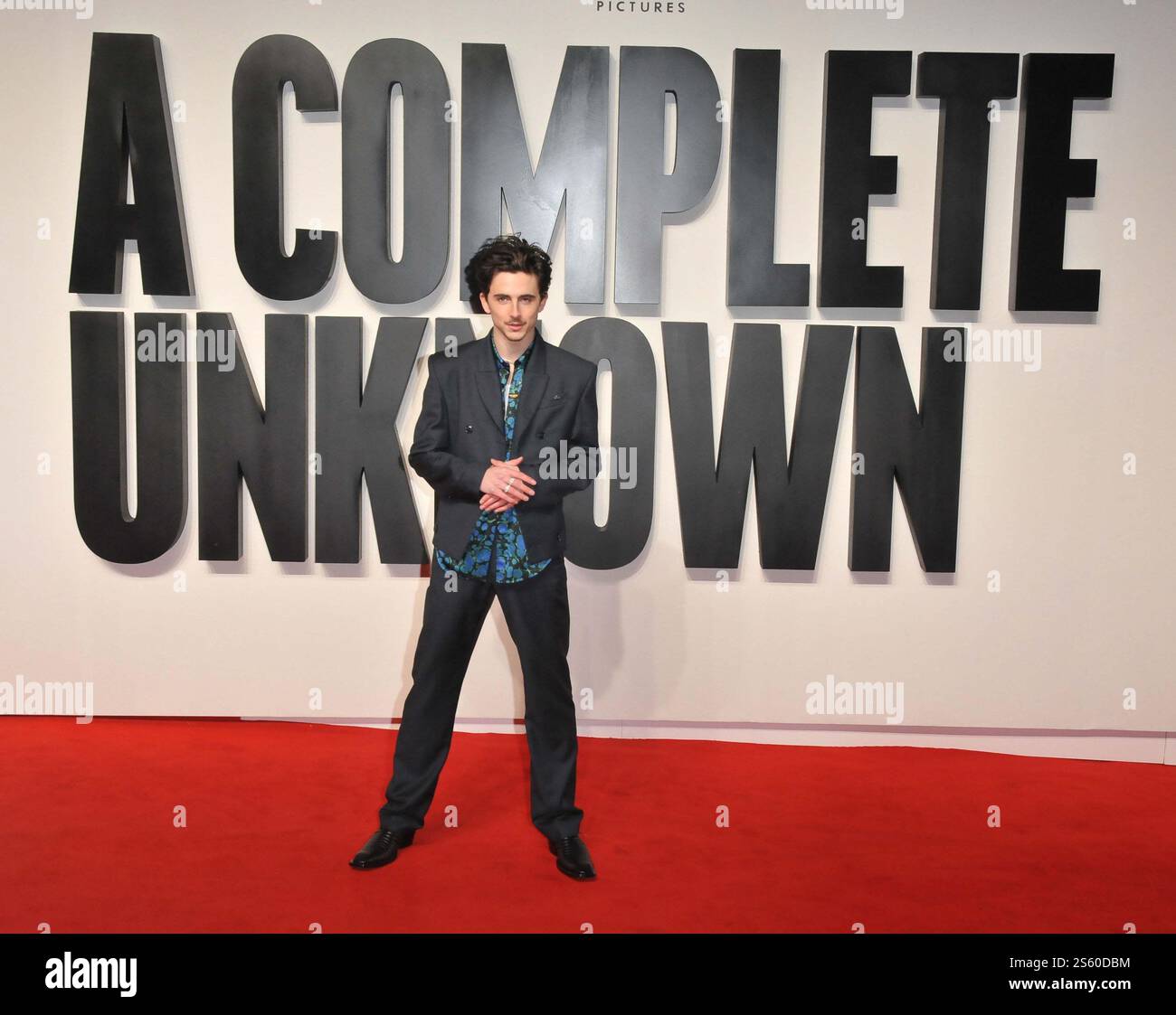 Timothee Chalamet at the "A Complete Unknown" UK film premiere, BFI ...