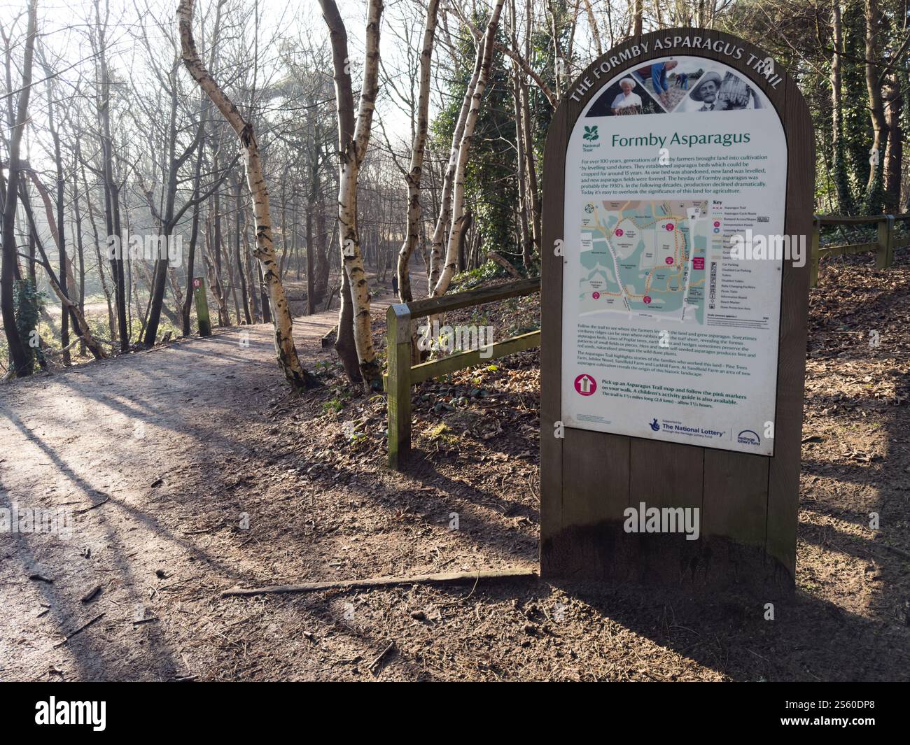 Formby asparagus trail. Freshfield Formby Stock Photo - Alamy