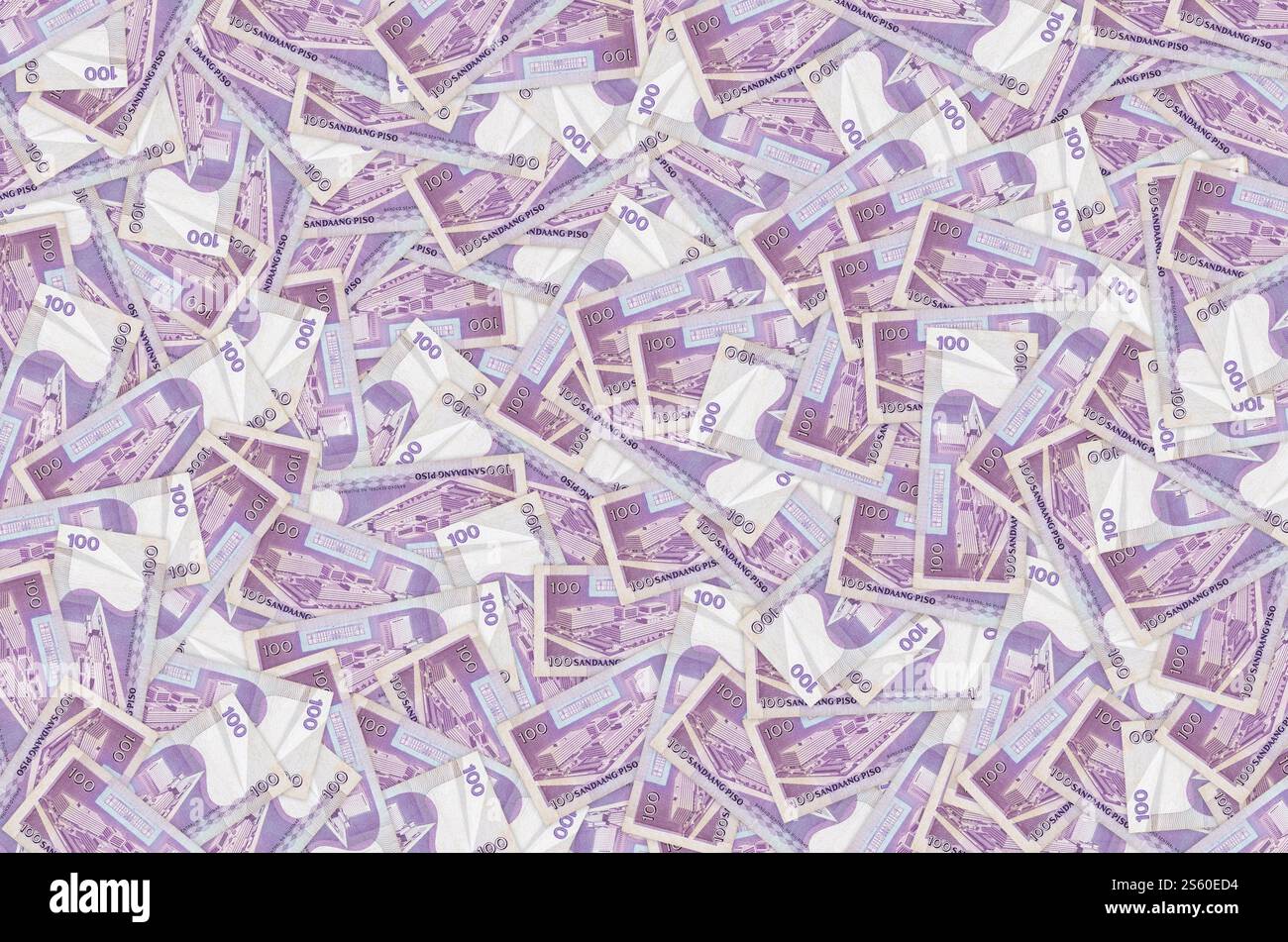 Philippines central bank on 100 piso Philippines money bill close up ...