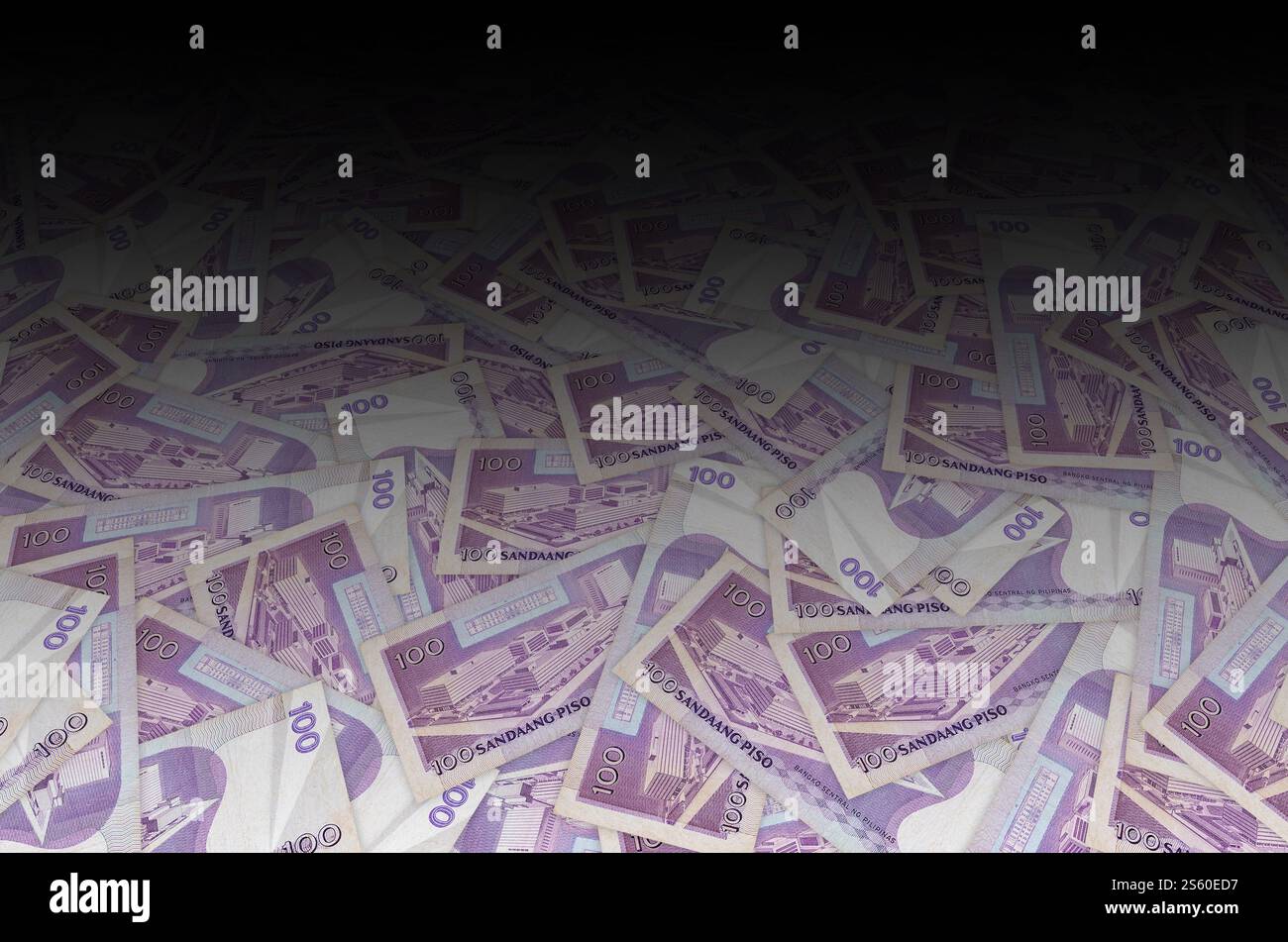 Philippines central bank on 100 piso Philippines money bill close up ...