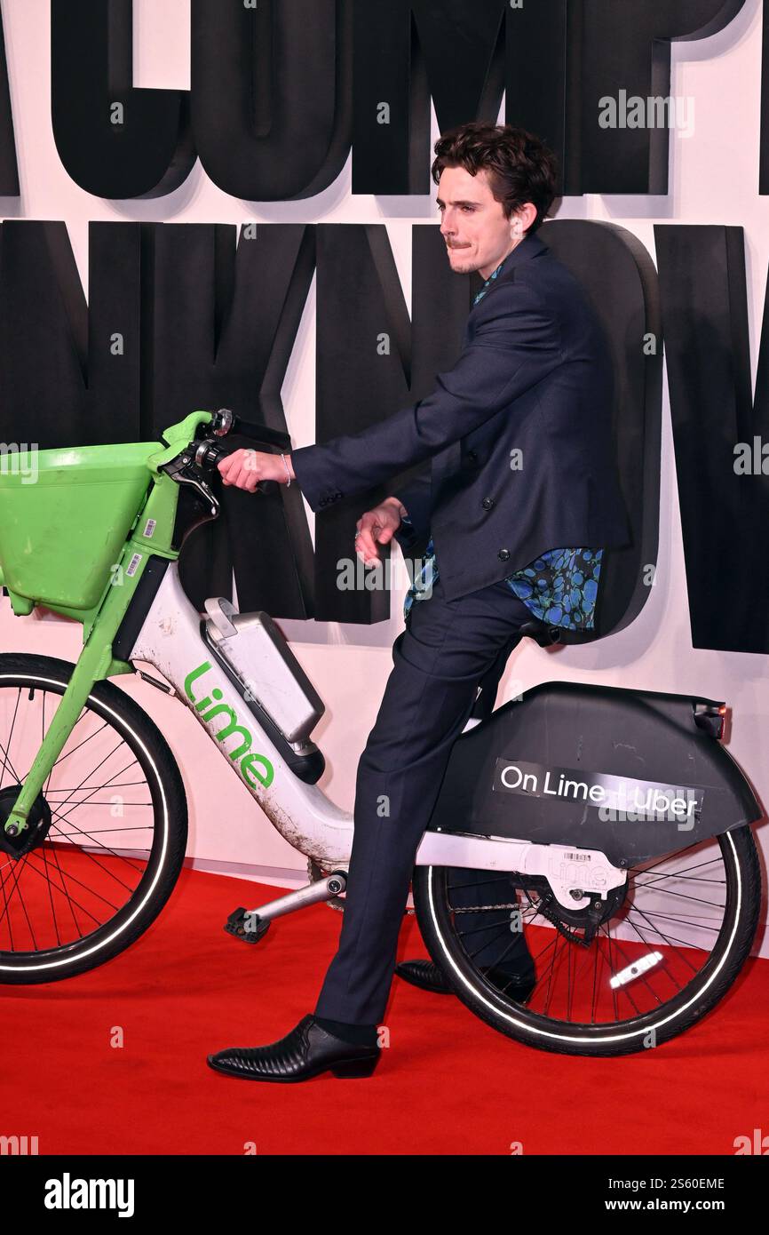 London, UK - 14th January 2025Timothée Chalamet at A Complete Unknown ...