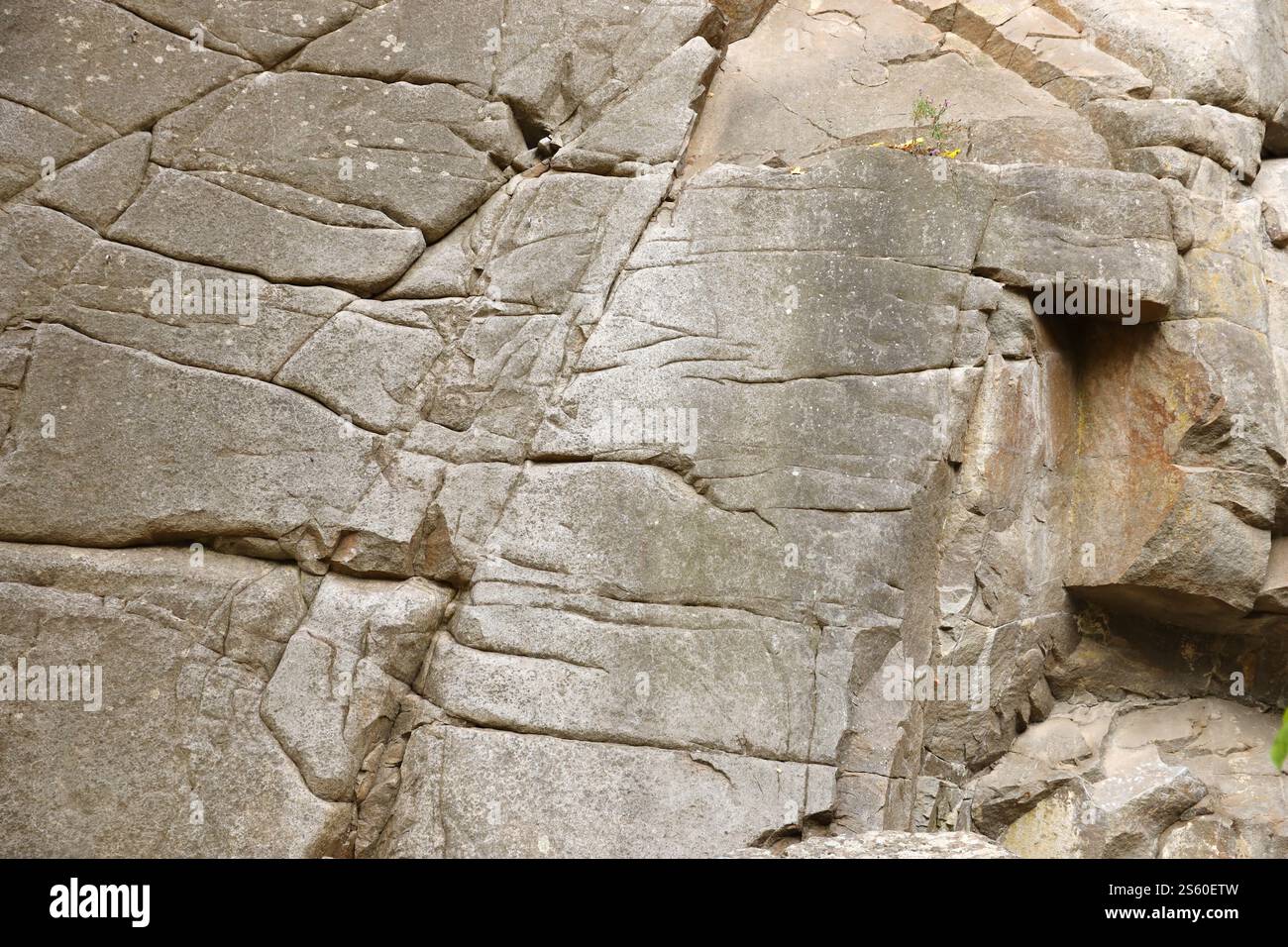 Light coarse natural rock stone background. Mining cliff rough front ...