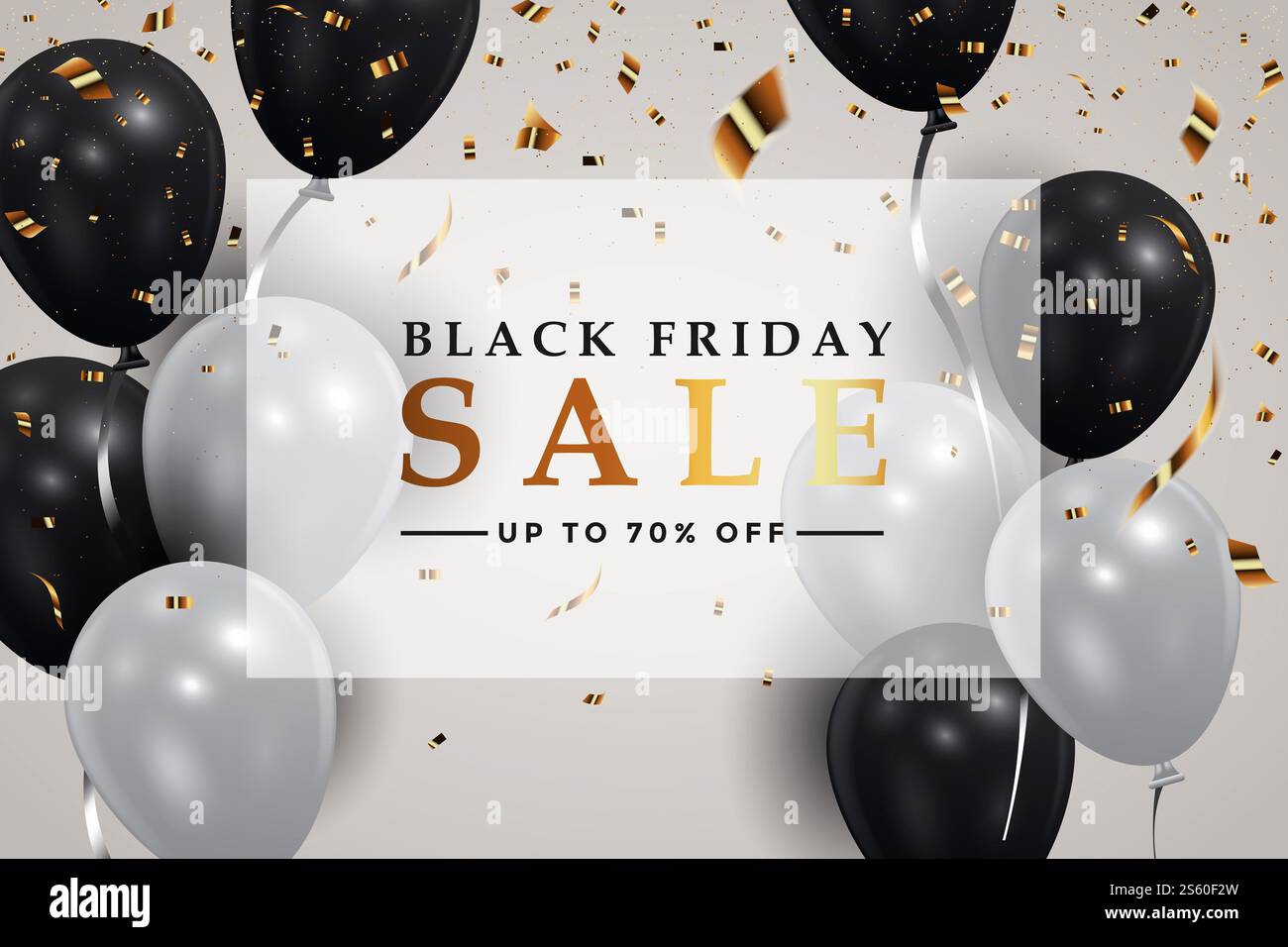 Black Friday Balloon Banner. Black Friday background. Black Balloons ...