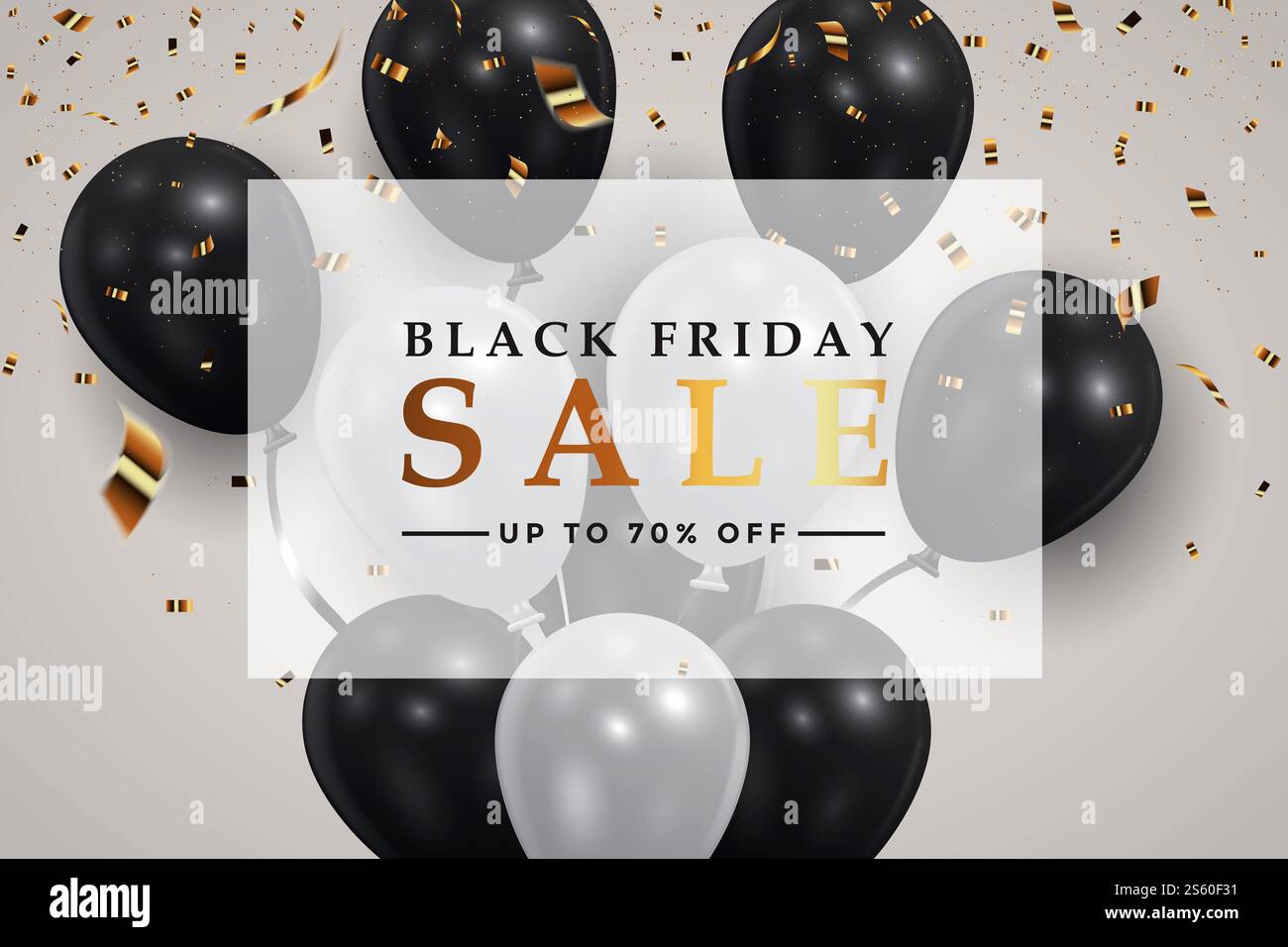 Black Friday Balloon Banner. Black Friday background. Black Balloons ...