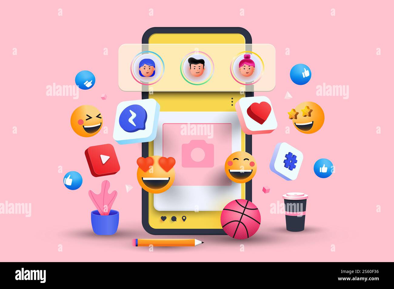 3D Social media platform, online social communication applications ...