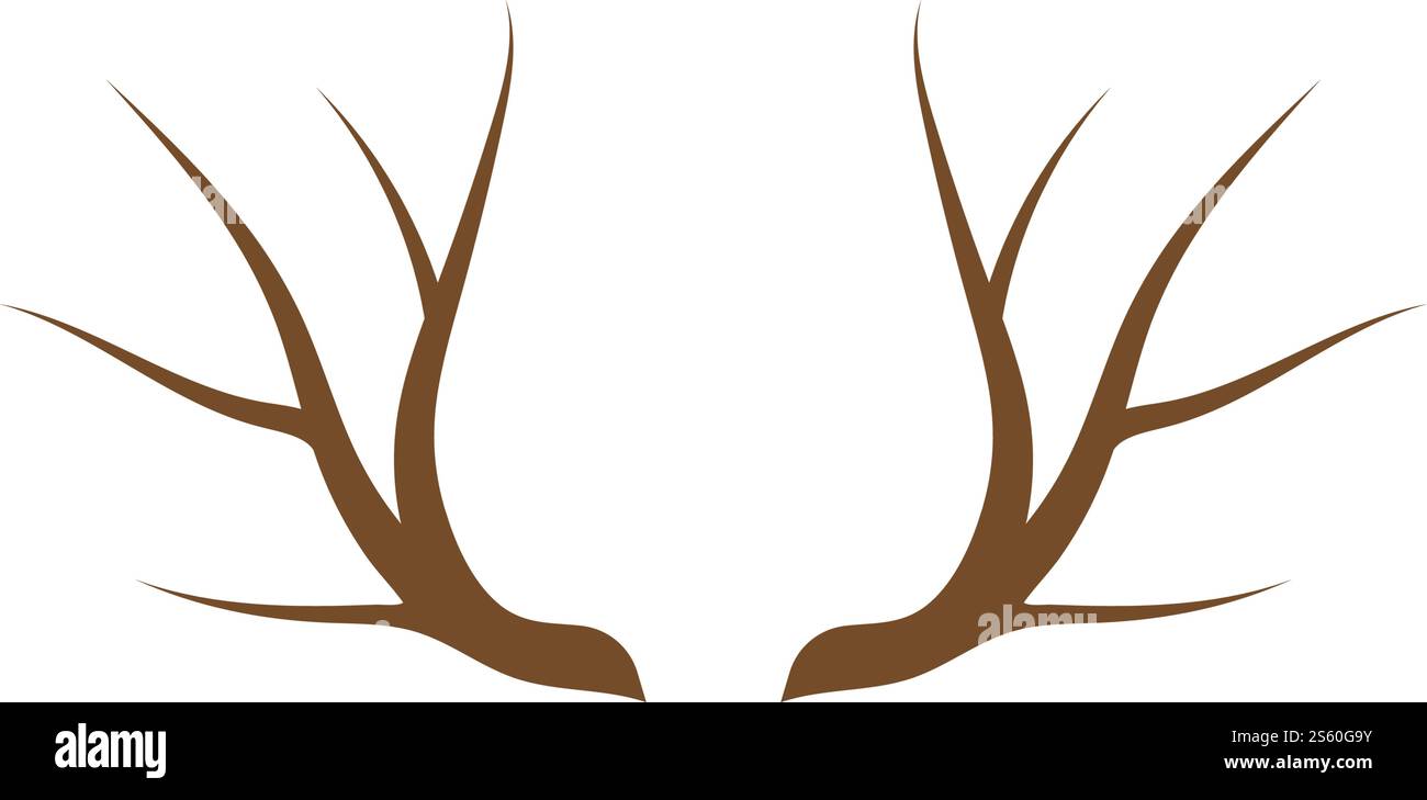 Antler ilustration logo vector template Stock Vector Image & Art - Alamy