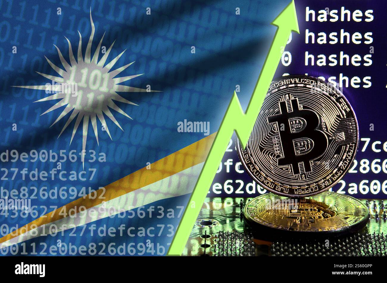 Marshall flag on green screen hi-res stock photography and images - Alamy