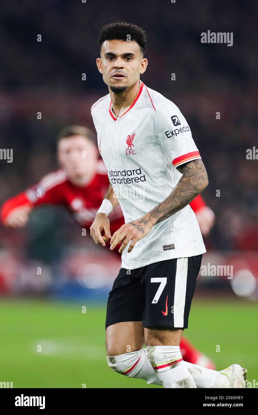 Liverpool forward Luis Diaz (7) during the Nottingham Forest FC v ...