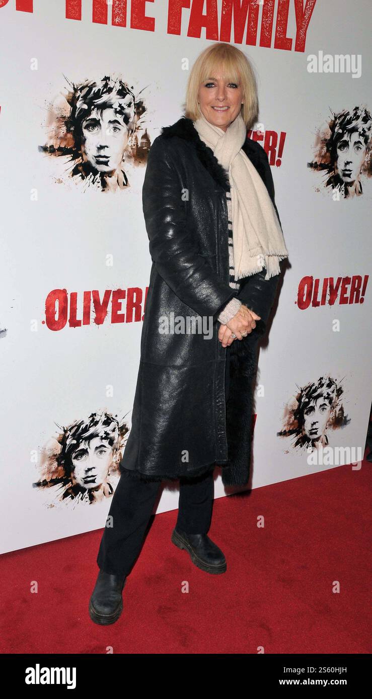 Jane Moore at the "Oliver!" musical press night, Gielgud Theatre ...